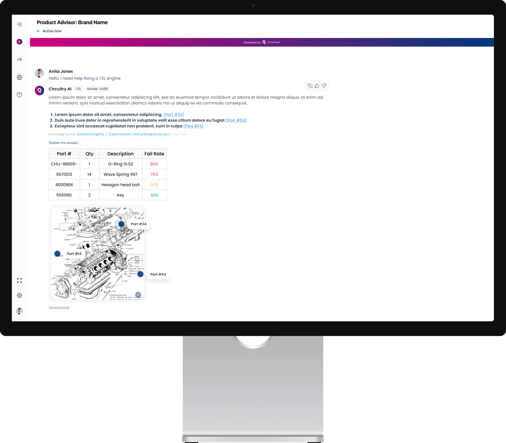 AI Parts Advisor for Manufacturers | 95% Accurate Parts Recommendation